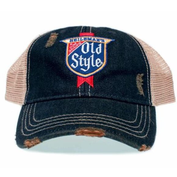 Accessories | Milwaukee Retro Heilemans Old Style Beer Hat Blue Denim ...